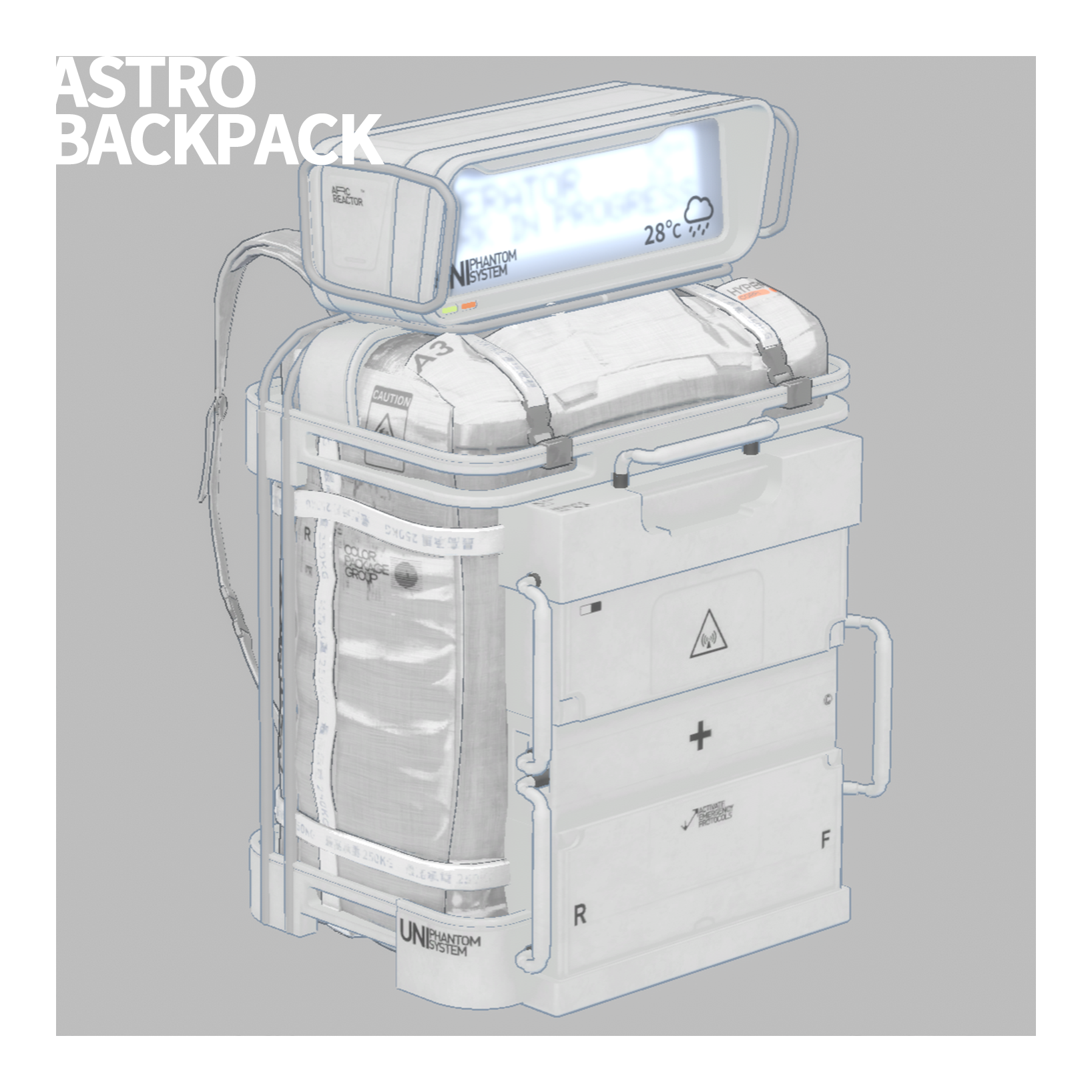 【3Dモデル】Astro backpack - MO802.11ca - BOOTH