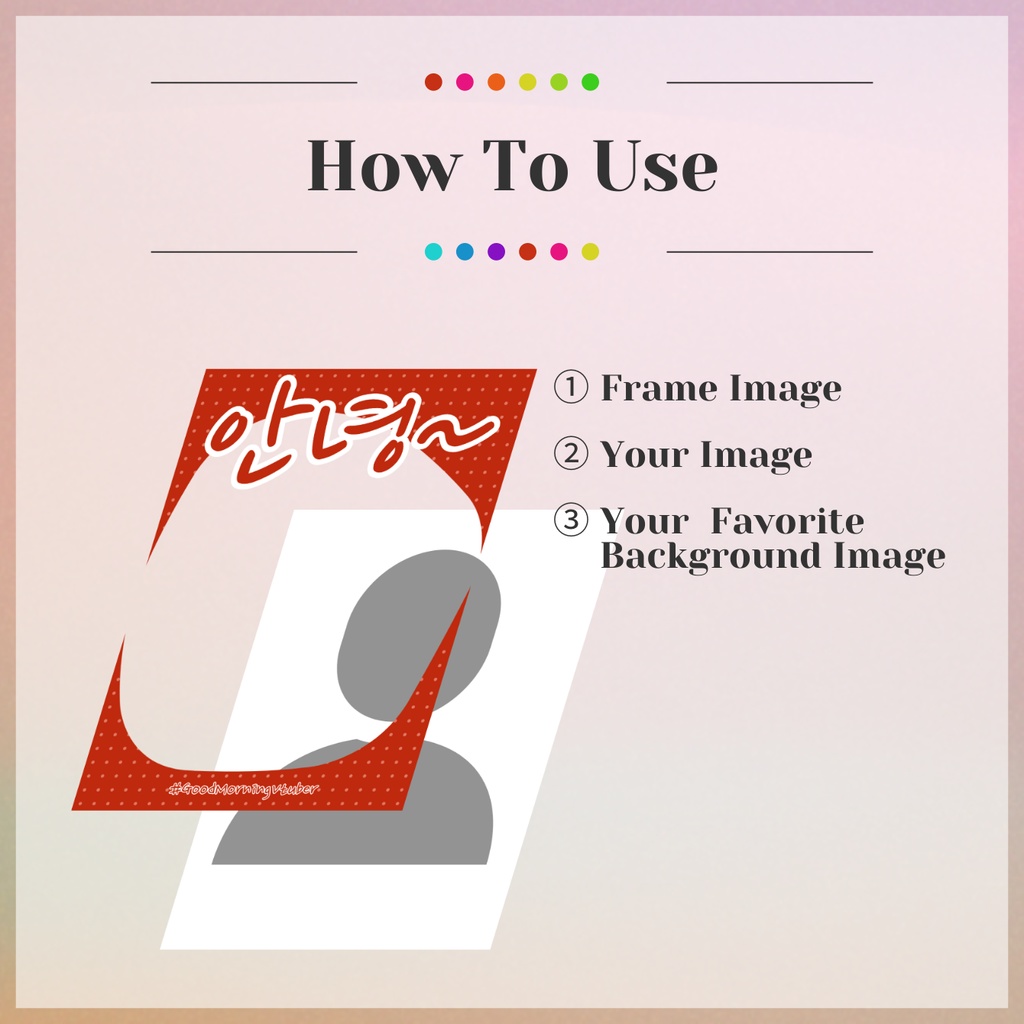 【FREE】Good Morning Vtuber Frame in Korean - Honey Terrace - BOOTH