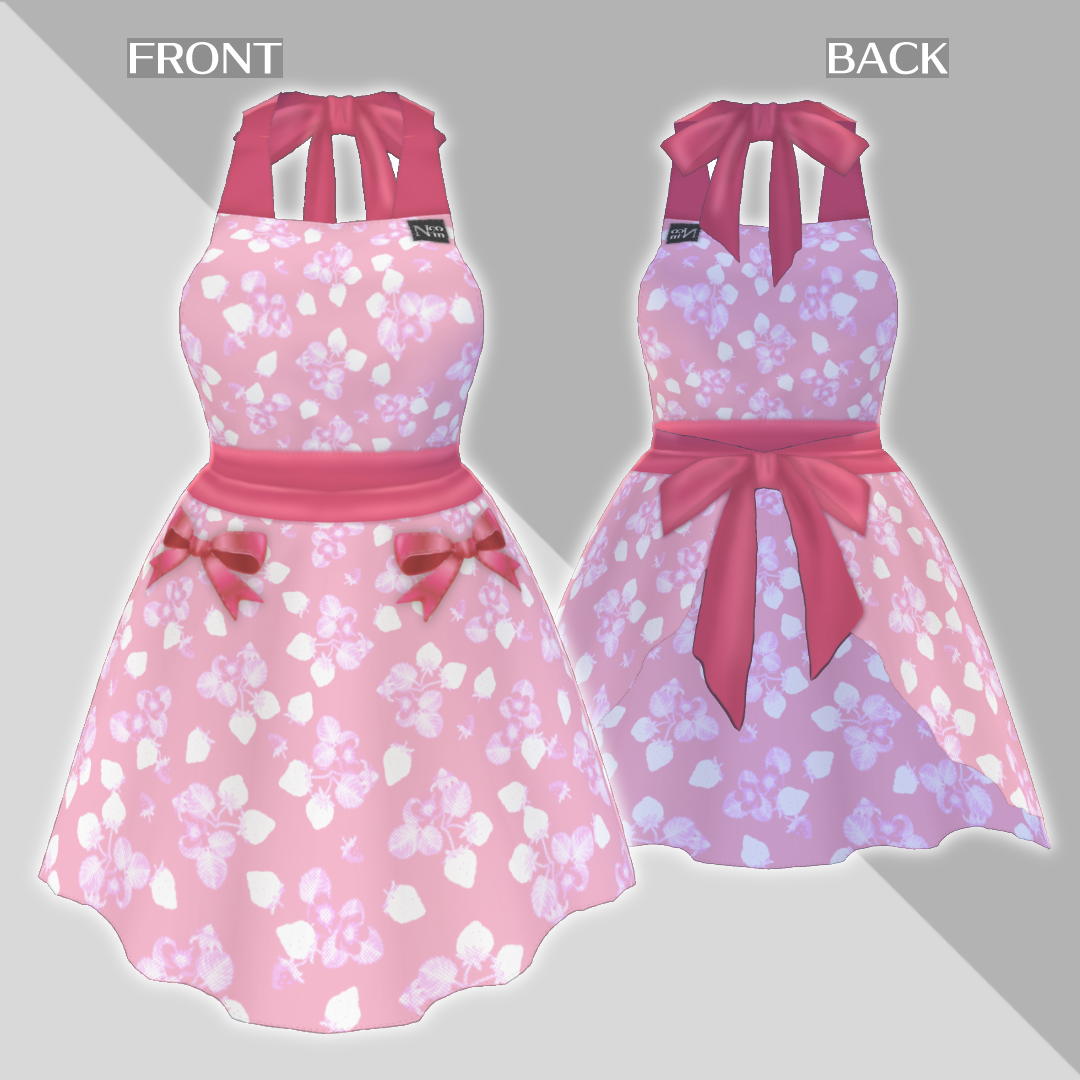 [VRoid] FREE GIFT Strawberry Apron [VRoid β & Stable ver ...
