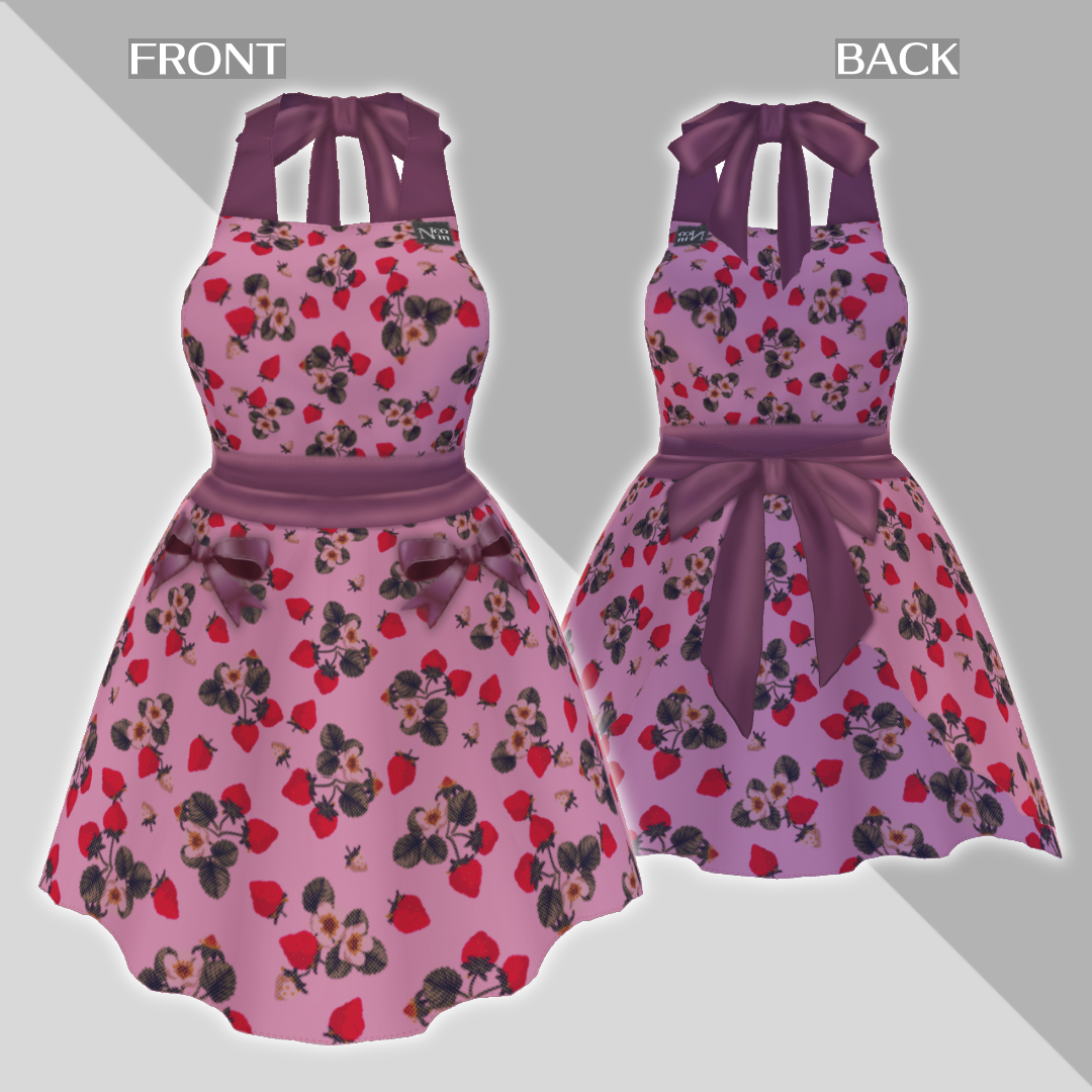 [VRoid] FREE GIFT Strawberry Apron [VRoid β & Stable ver ...