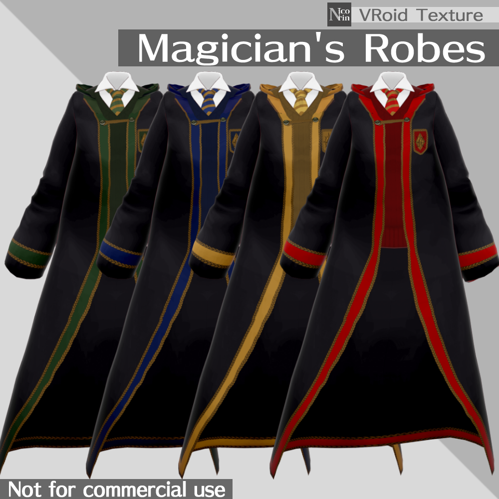 [VRoid] Magician's Robes - Custom Item [VRoid Stable ver ...