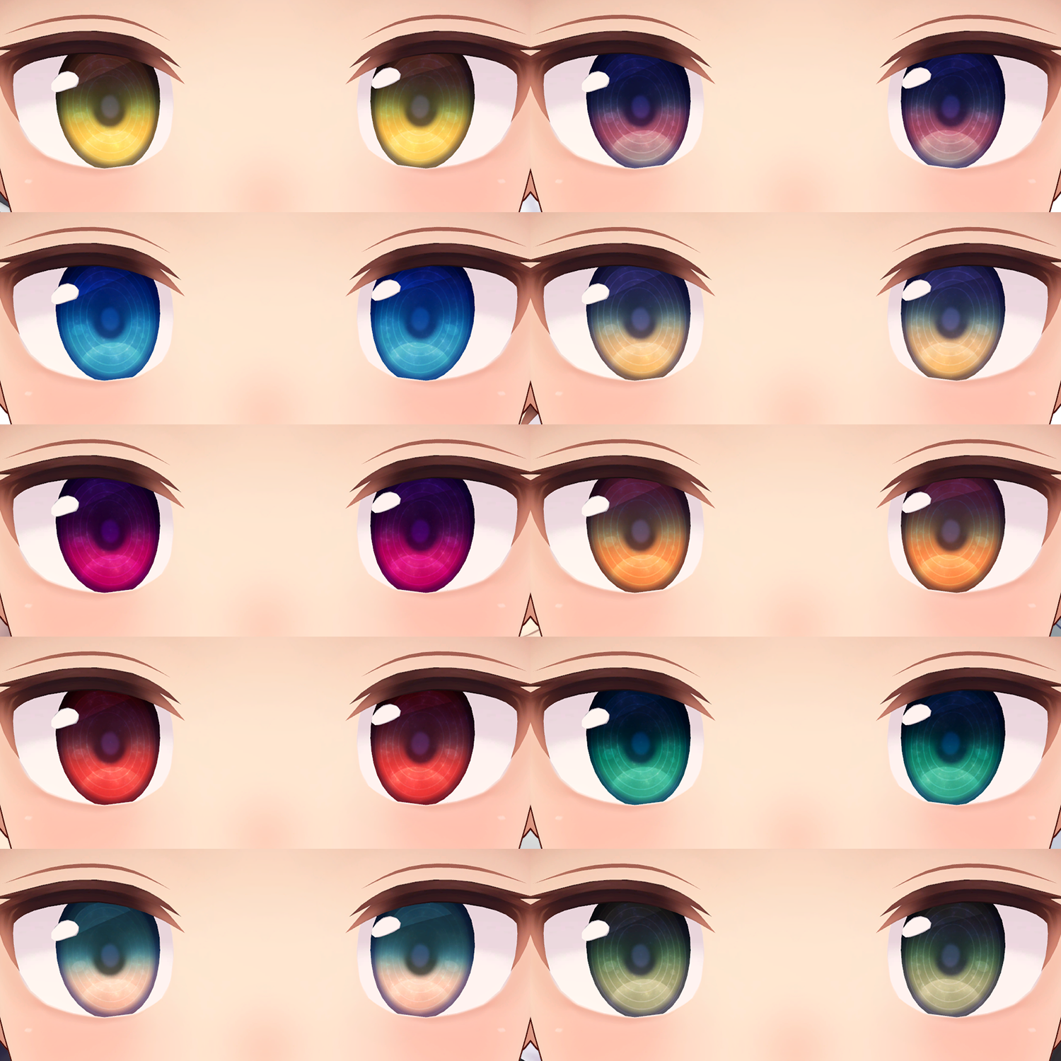 【ますきゃっとぷらす用】エモーショナルアイテクスチャ【30色×2パターン】 - Camellia closet - BOOTH