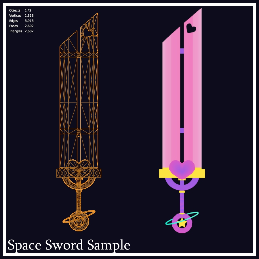 [VRC] Cute Galaxy Weapon Set 宇宙兵器 - kins-3d - BOOTH