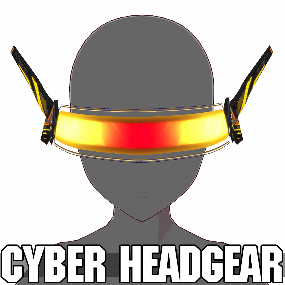 VRoid用 4色展開 サイバーヘッドギア - Cyber Headgear 4Colors - Fox Corp. - BOOTH