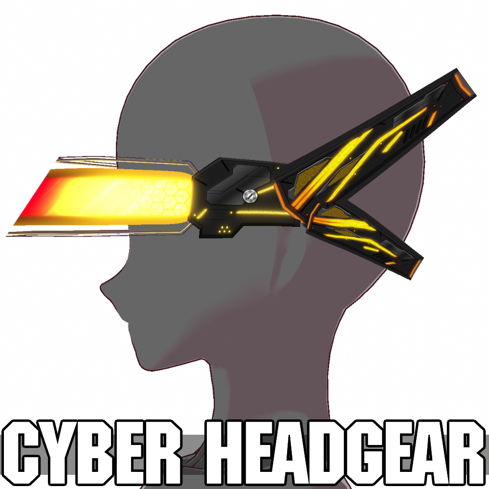 VRoid用 4色展開 サイバーヘッドギア - Cyber Headgear 4Colors - Fox Corp. - BOOTH