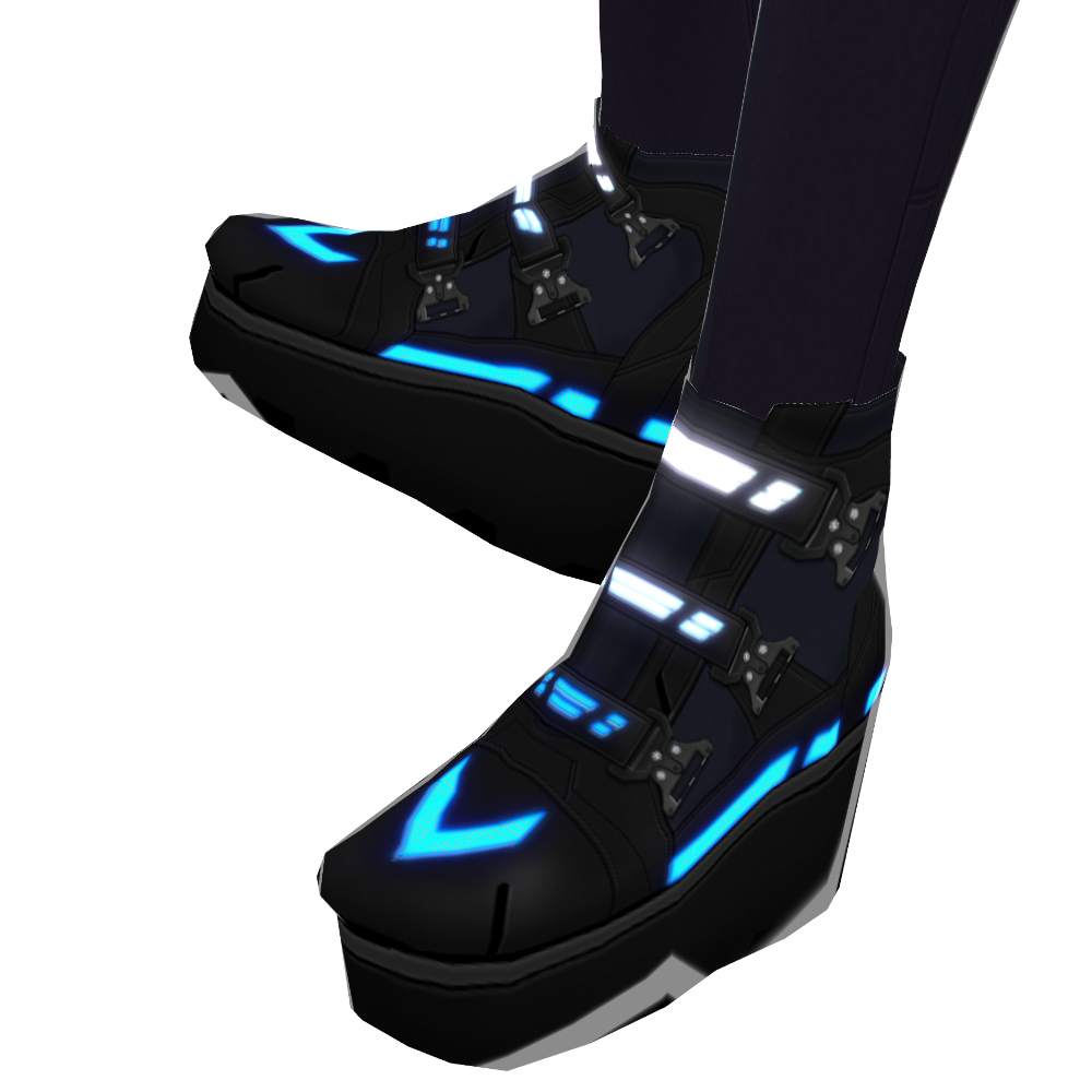 VRoid用 4色展開 サイバーブーツ2 - Cyber Boots Design2 4Colors - Fox Corp. - BOOTH