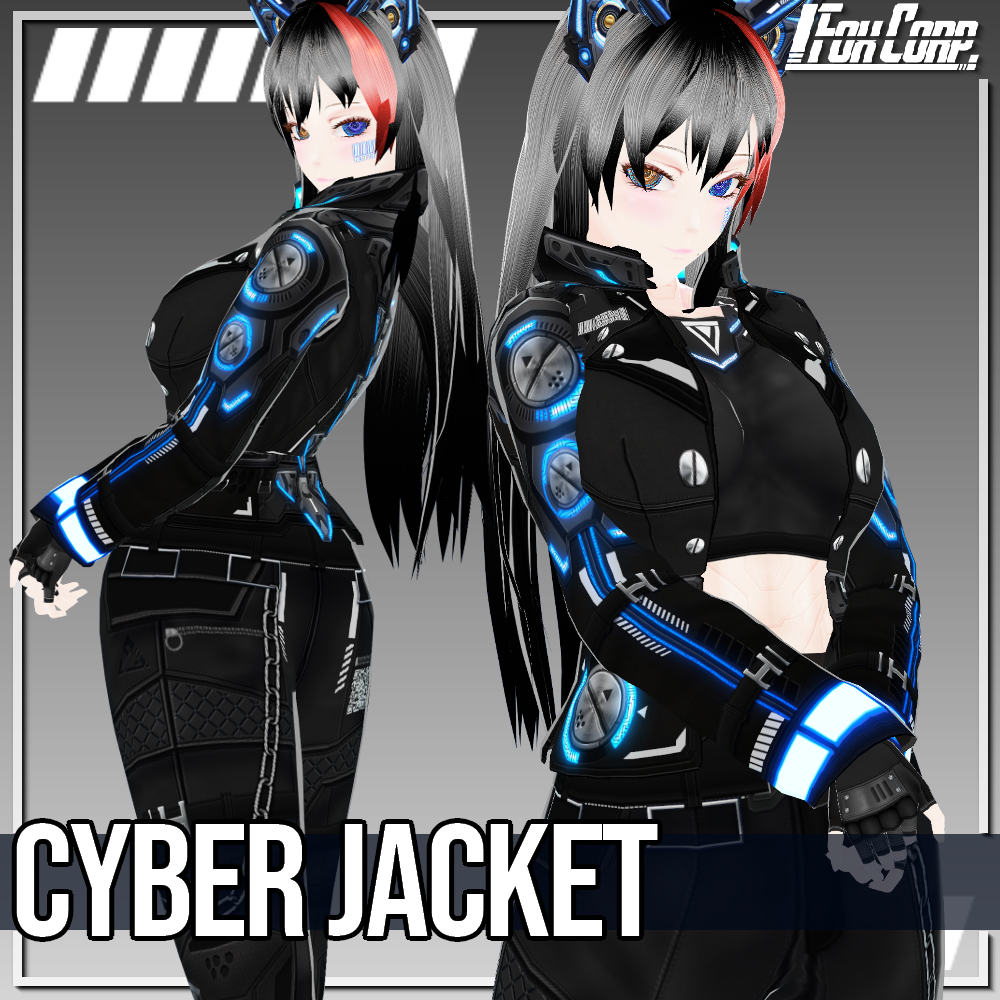 VRoid用 4色展開 サイバージャケット - Cyber Jacket 4Colors - Fox Corp. - BOOTH
