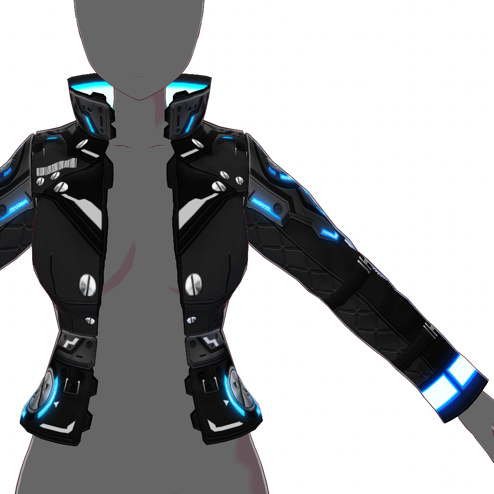 VRoid用 4色展開 サイバージャケット - Cyber Jacket 4Colors - Fox Corp. - BOOTH