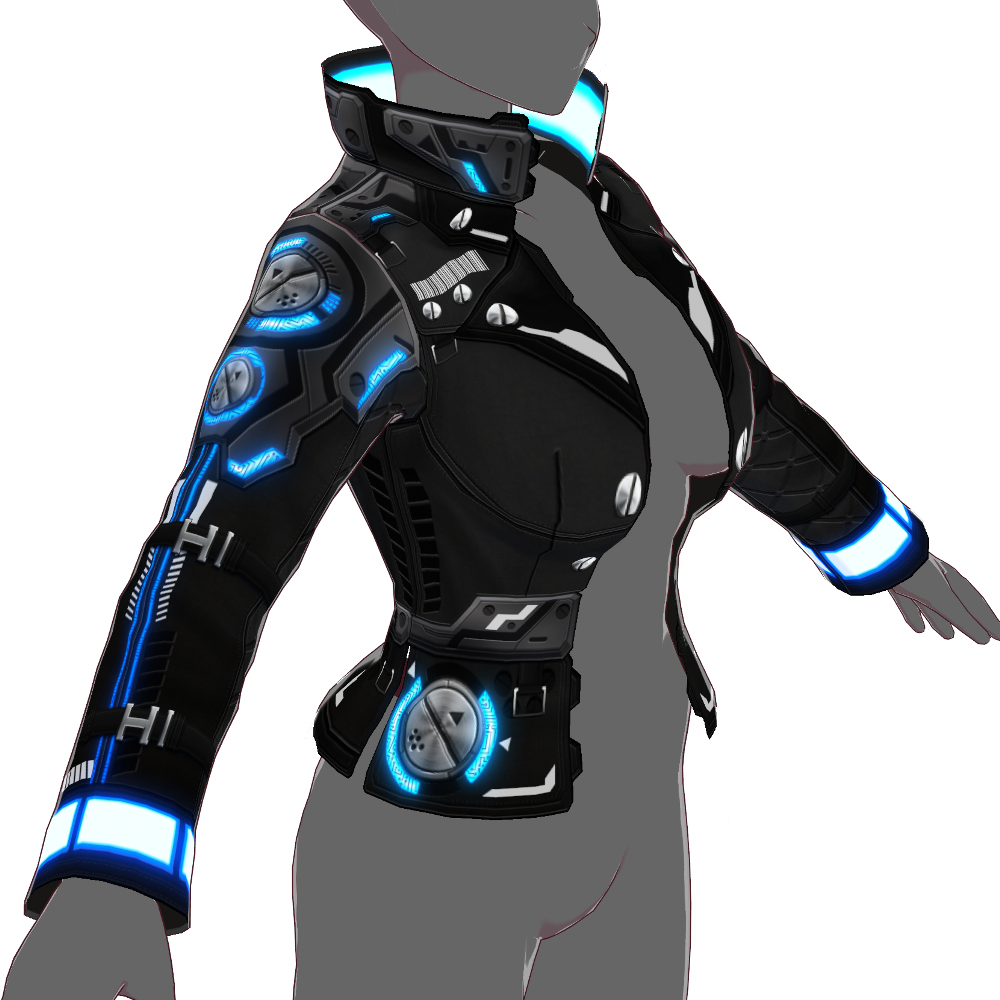 VRoid用 4色展開 サイバージャケット - Cyber Jacket 4Colors - Fox Corp. - BOOTH