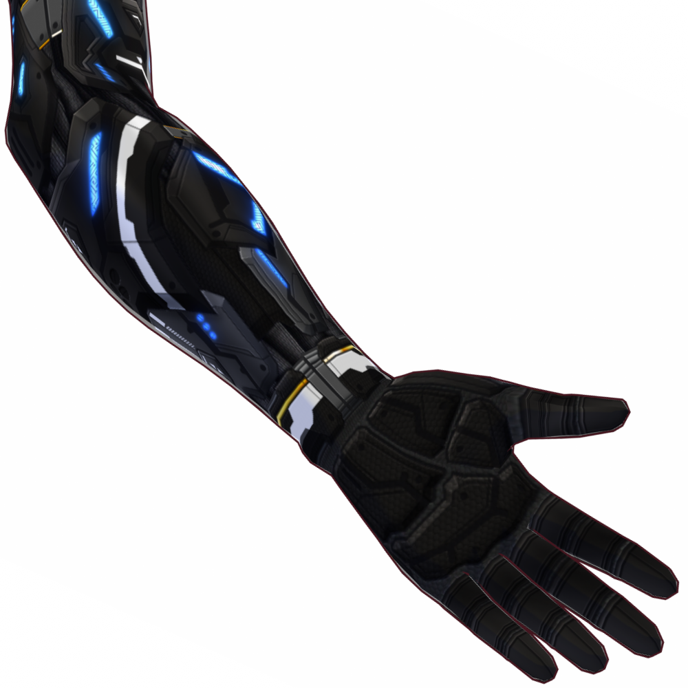 VRoid用 4*5色展開 サイバータクティカルアーム - Cyber Tactical Arm Armor 4*5Colors - Fox ...
