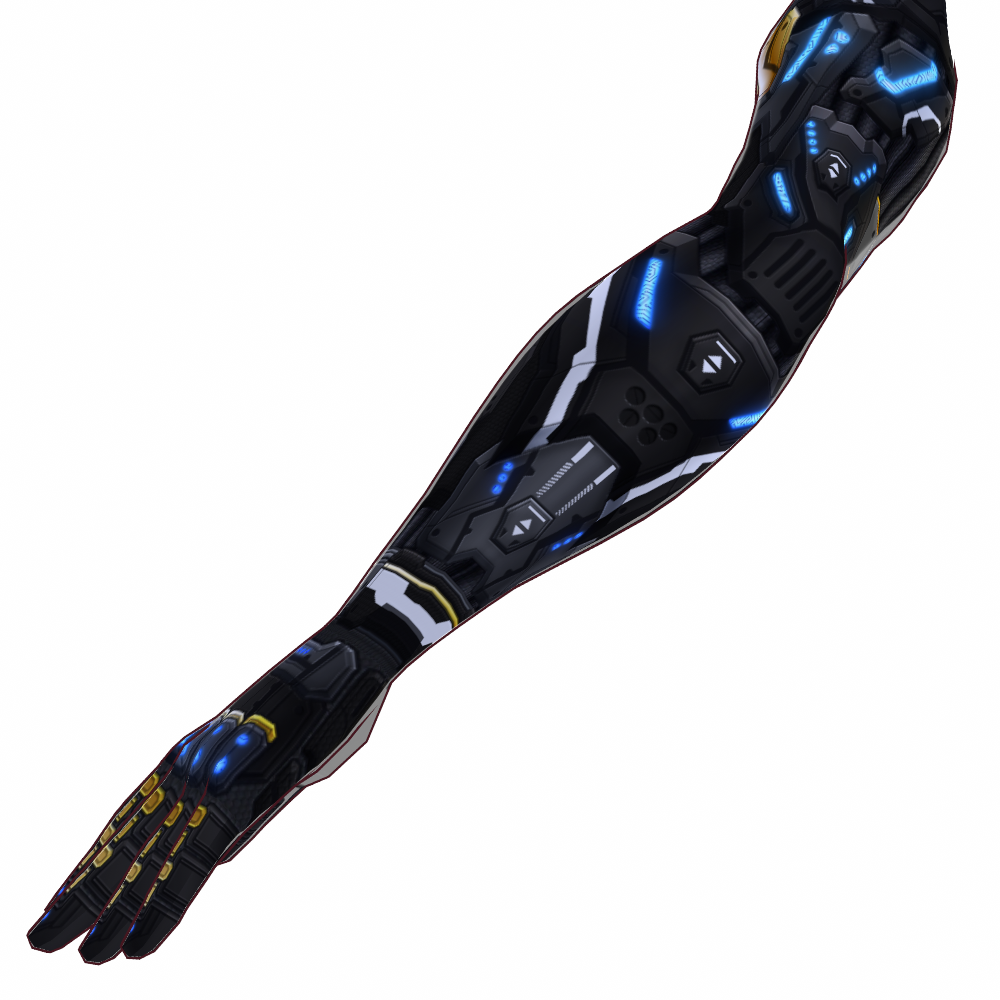 VRoid用 4*5色展開 サイバータクティカルアーム - Cyber Tactical Arm Armor 4*5Colors - Fox ...