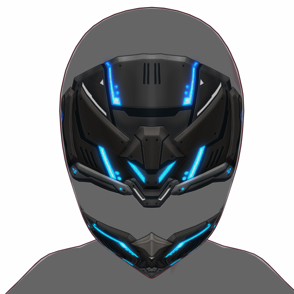 VRoid用 4*5色展開 サイバーマスク / フェイスガード - Cyber Faceguard / Mask - Fox Corp ...