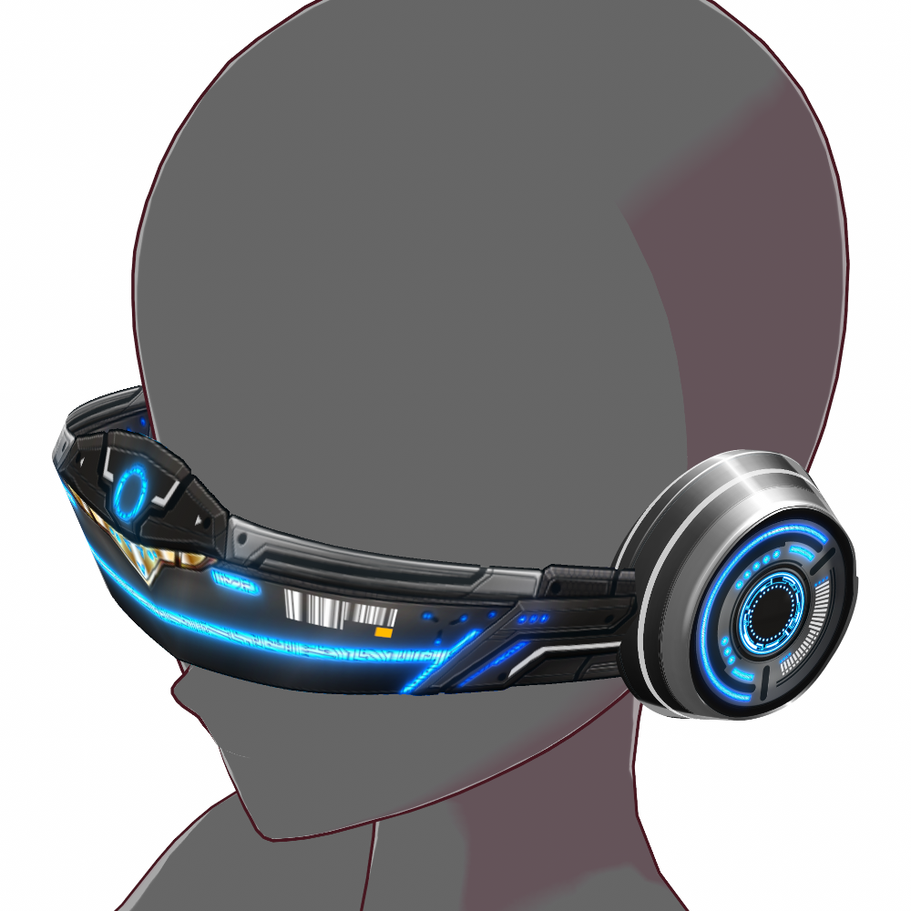 VRoid用 5色展開 サイバーバイザー - Cyber Visor 5Colors - Fox Corp. - BOOTH