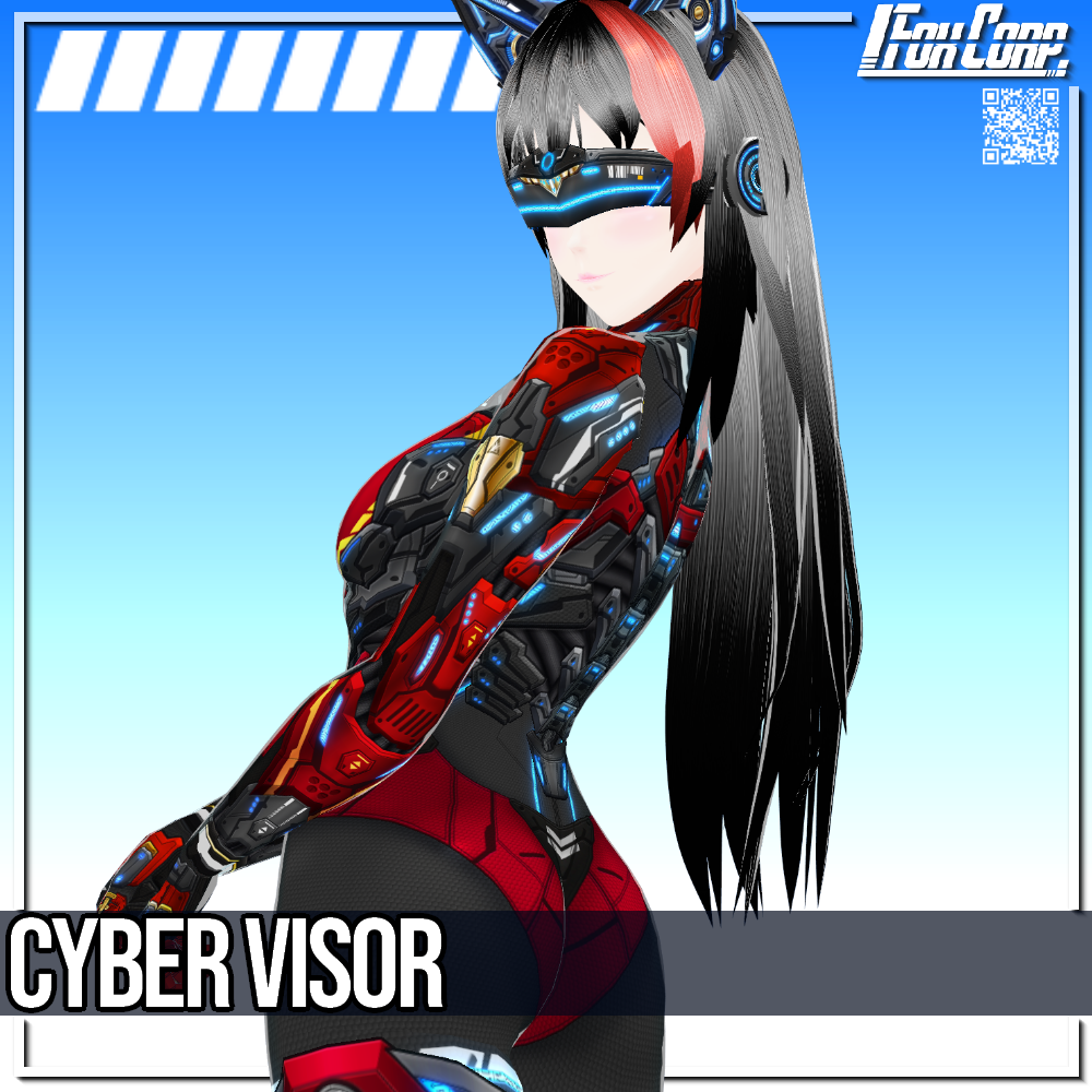 VRoid用 5色展開 サイバーバイザー - Cyber Visor 5Colors - Fox Corp. - BOOTH