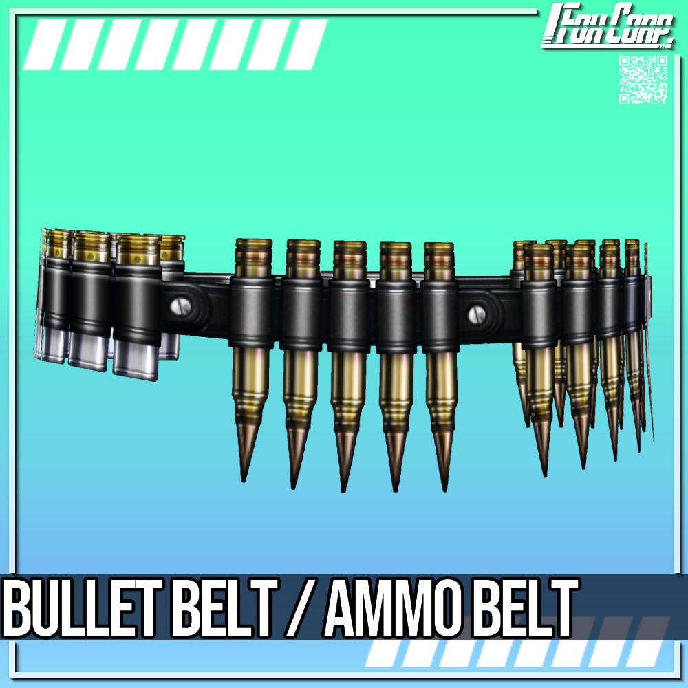 VRoid用 銃弾ベルト / バレットベルト 5パターン - Bullet Belt / Ammo Belt 5Patterns - Fox ...