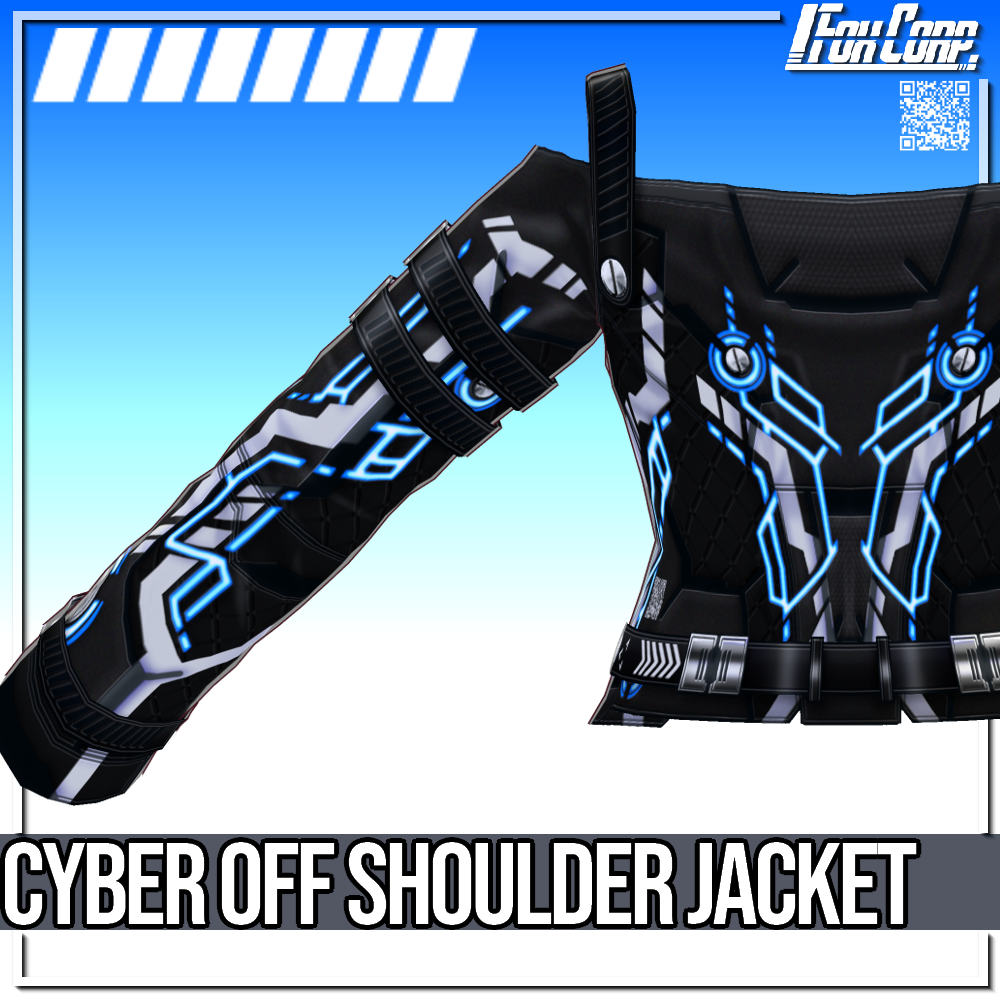 VRoid用 6色展開 サイバーオフショルダージャケット - Cyber Off Shoulder Jacket 6Colors - Fox ...
