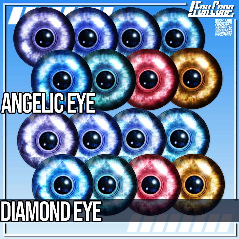VRoid/VRC 8*2色展開 天使の瞳 / 宝石眼 HD - Angelic Eye / Diamond Eye HD 8*2 ...