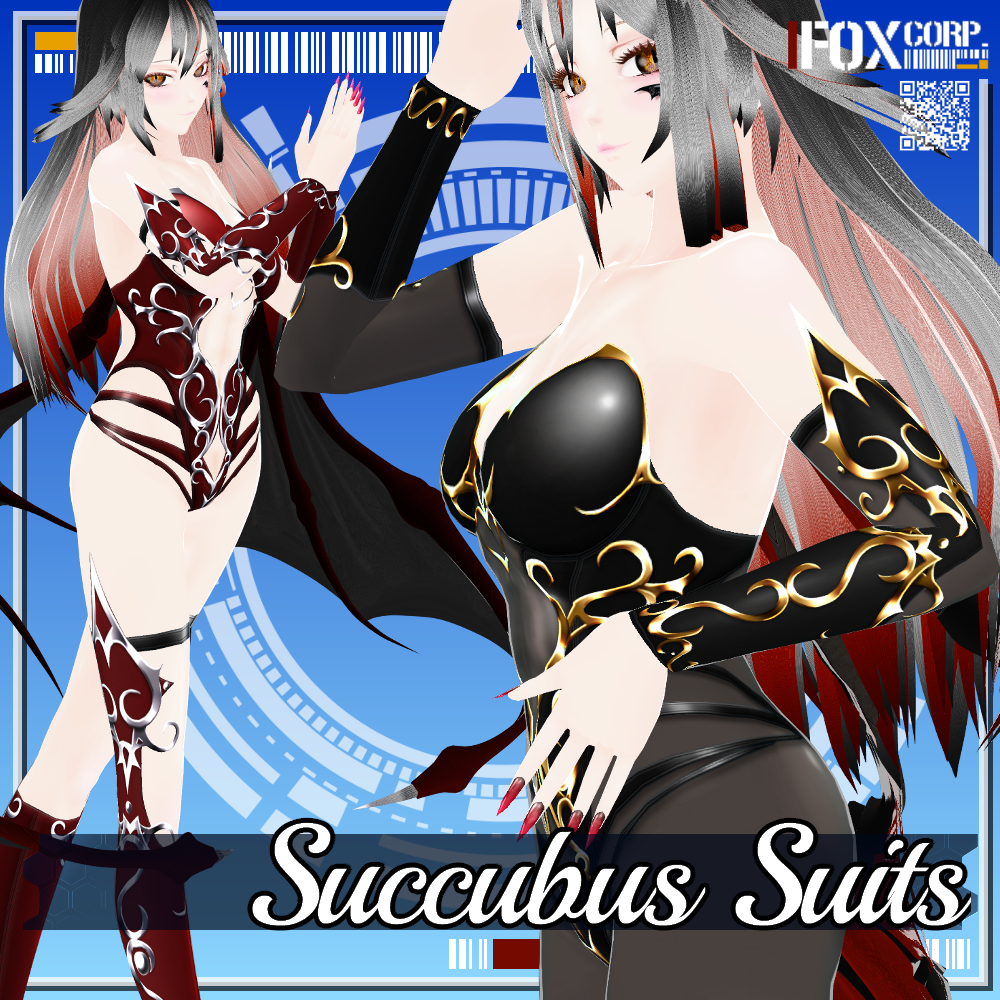 VRoid用 4*2色展開 サキュバススーツ - Succubus Suits 4*2Colors - Fox Corp. - BOOTH