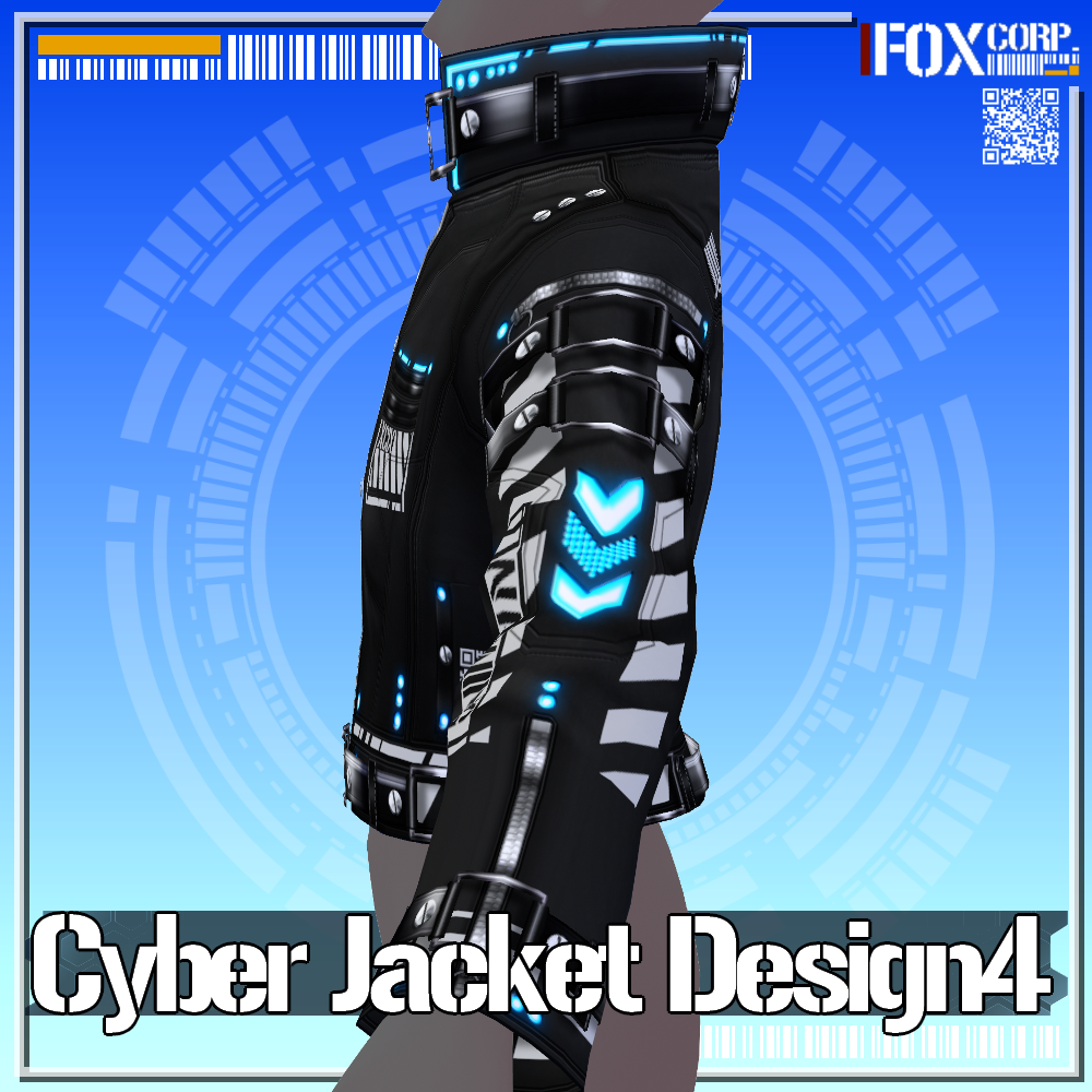 【新色追加！】VRoid用 4*4Colors サイバージャケット4 - Cyber Jacket Design4 4*4 Colors ...