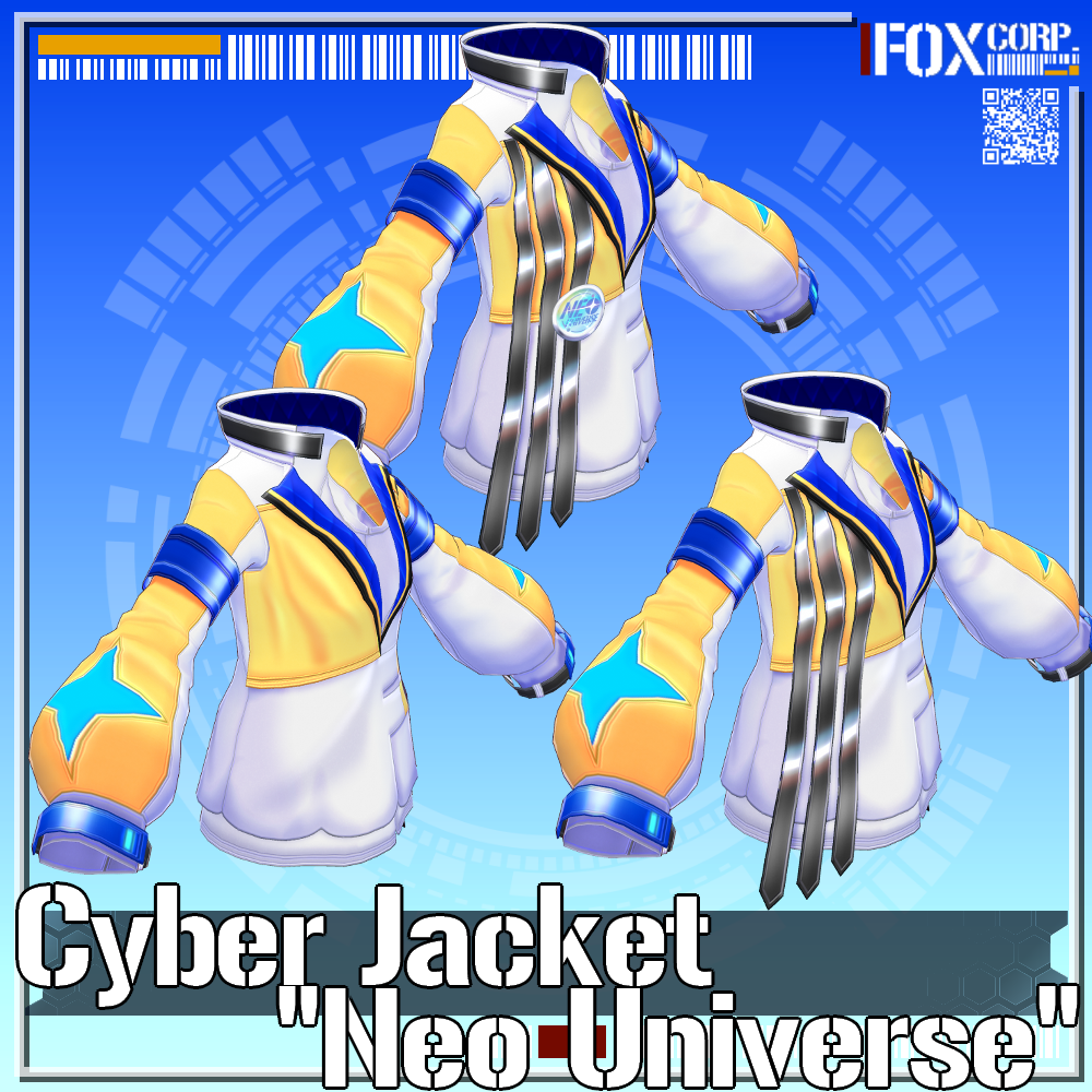 VRoid用 2色展開 サイバージャケット ネオユニヴァース - Cyber Jacket "Neo Universe" 2Colors ...