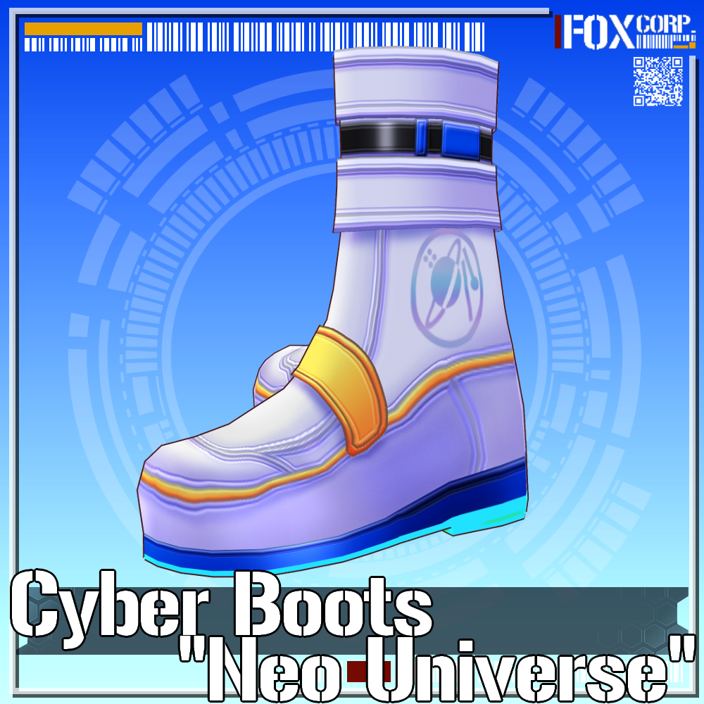 VRoid用 2*4色展開 サイバーブーツ ネオユニヴァース - Cyber Boots "Neo Universe" 2*4Colors ...