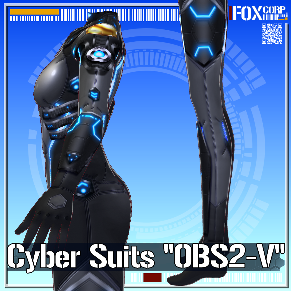 VRoid用 2*4*5色展開 第3世代 サイバースーツ "OBS2-V" - Cyber Suits 3rd Gen. "OBS2-V" 2*4*5 Colors - Fox Corp ...