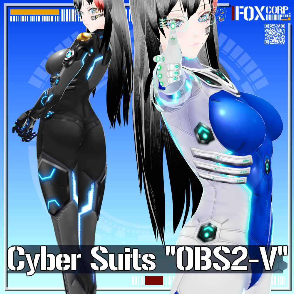 VRoid用 2*4*5色展開 第3世代 サイバースーツ "OBS2-V" - Cyber Suits 3rd Gen. "OBS2-V" 2*4*5 Colors - Fox Corp ...