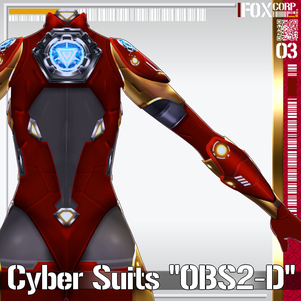 VRoid用 多色展開 第3世代 サイバースーツ "OBS2-D" - Cyber Suits 3rd Gen. "OBS2-D" - Fox Corp. - BOOTH