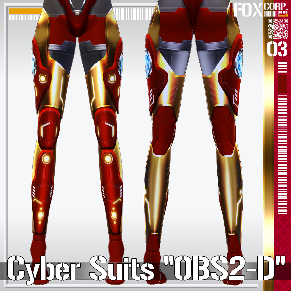 VRoid用 多色展開 第3世代 サイバースーツ "OBS2-D" - Cyber Suits 3rd Gen. "OBS2-D" - Fox Corp. - BOOTH