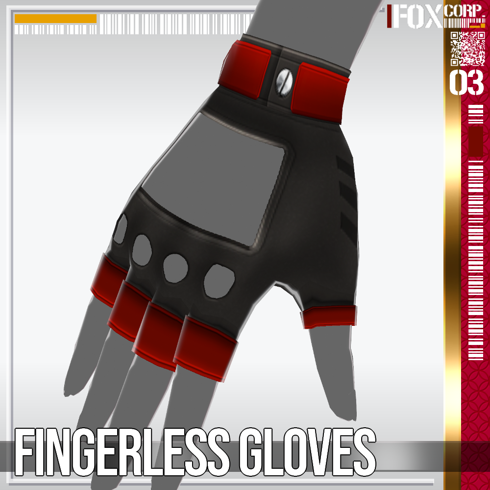 VRoid用 10*10色展開 指ぬきグローブ - Fingerless Gloves 10*10Colors - Fox Corp. - BOOTH
