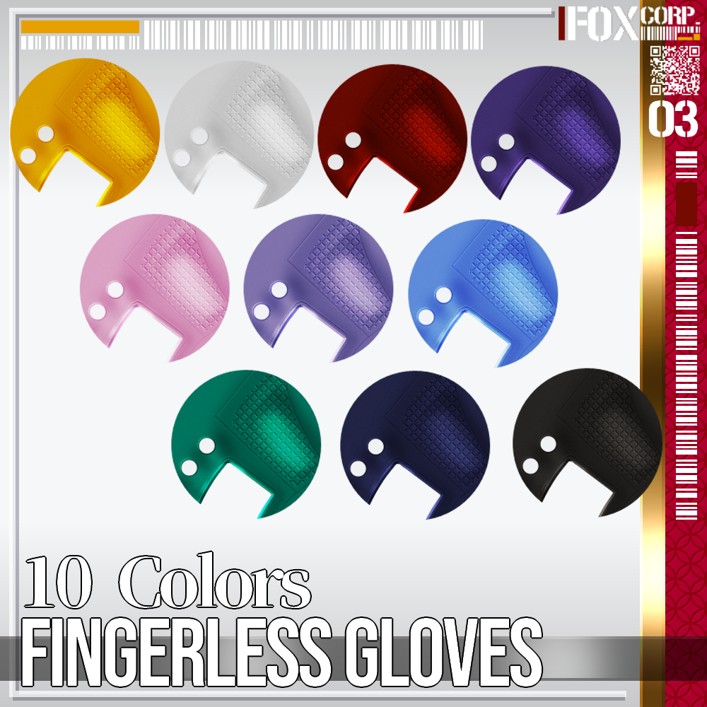 VRoid用 10*10色展開 指ぬきグローブ - Fingerless Gloves 10*10Colors - Fox Corp. - BOOTH