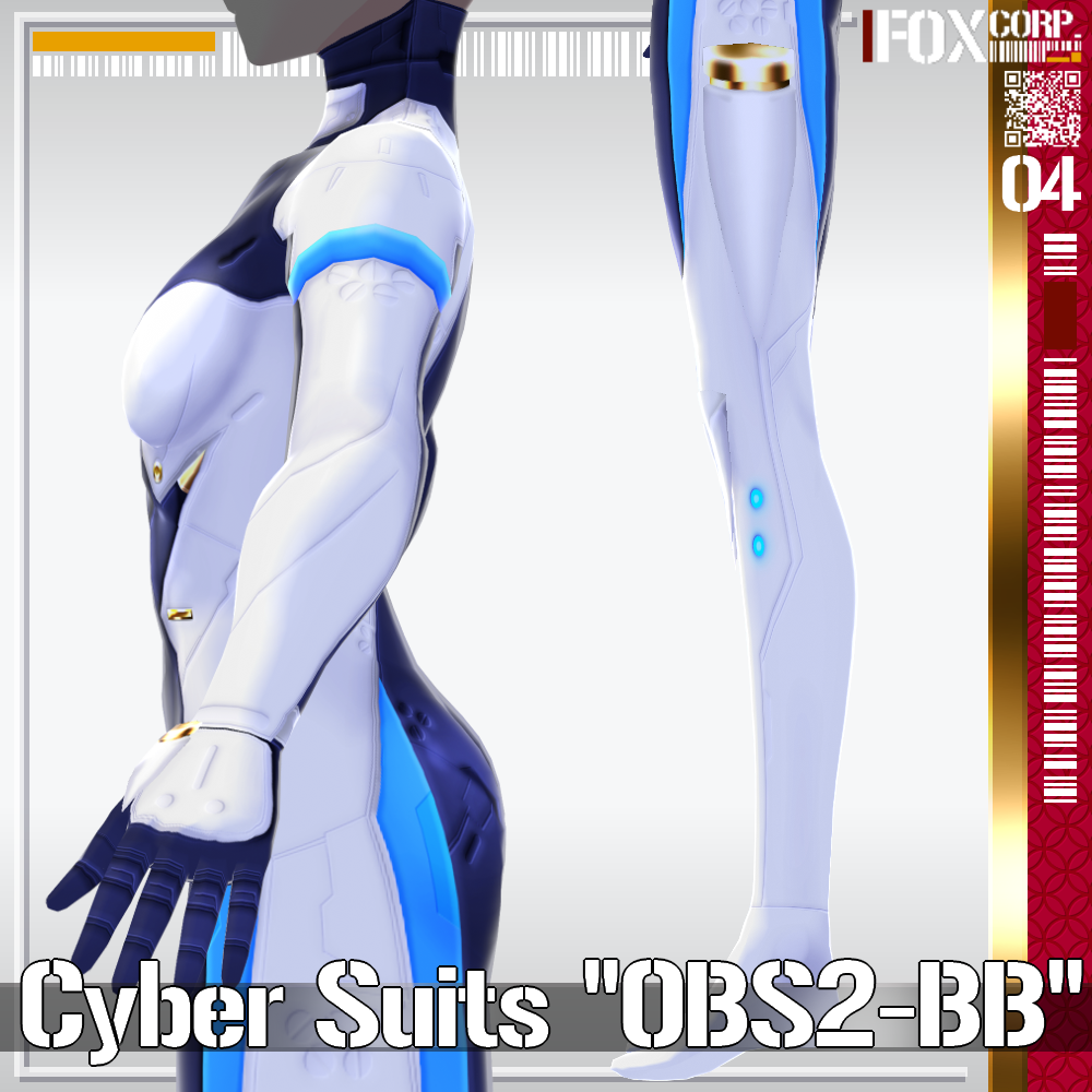 VRoid用 多色展開 第3世代 サイバースーツ "OBS2-BB" - Cyber Suits 3rd Gen. "OBS2-BB" - Fox Corp. - BOOTH