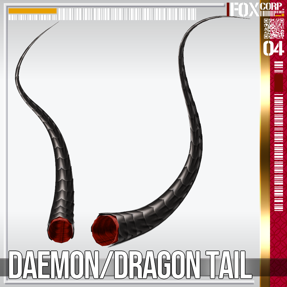 VRoid用 色調設定可能 悪魔・ドラゴンの尻尾 / Daemon & Dragon Tail - Fox Corp. - BOOTH