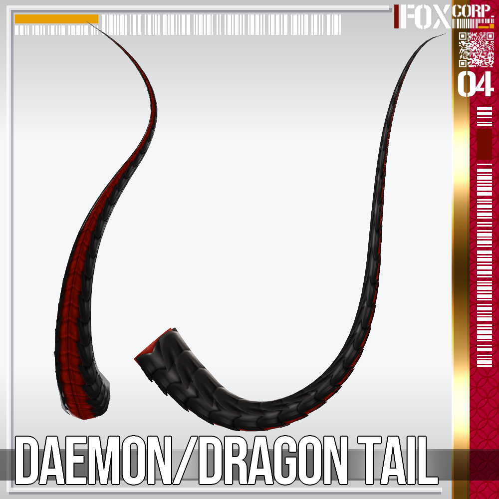 VRoid用 色調設定可能 悪魔・ドラゴンの尻尾 / Daemon & Dragon Tail - Fox Corp. - BOOTH