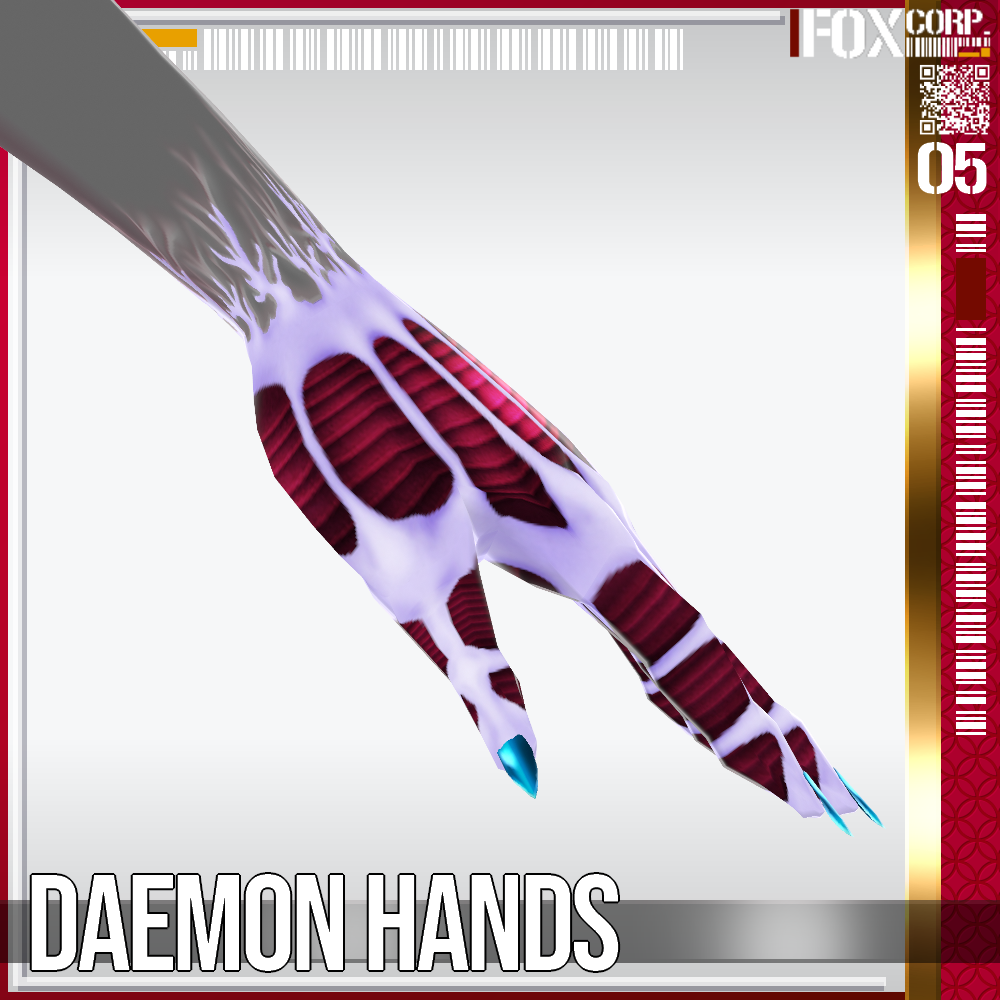 VRoid用 色調設定可能 鬼/悪魔の手 - Daemon Hands - Fox Corp. - BOOTH