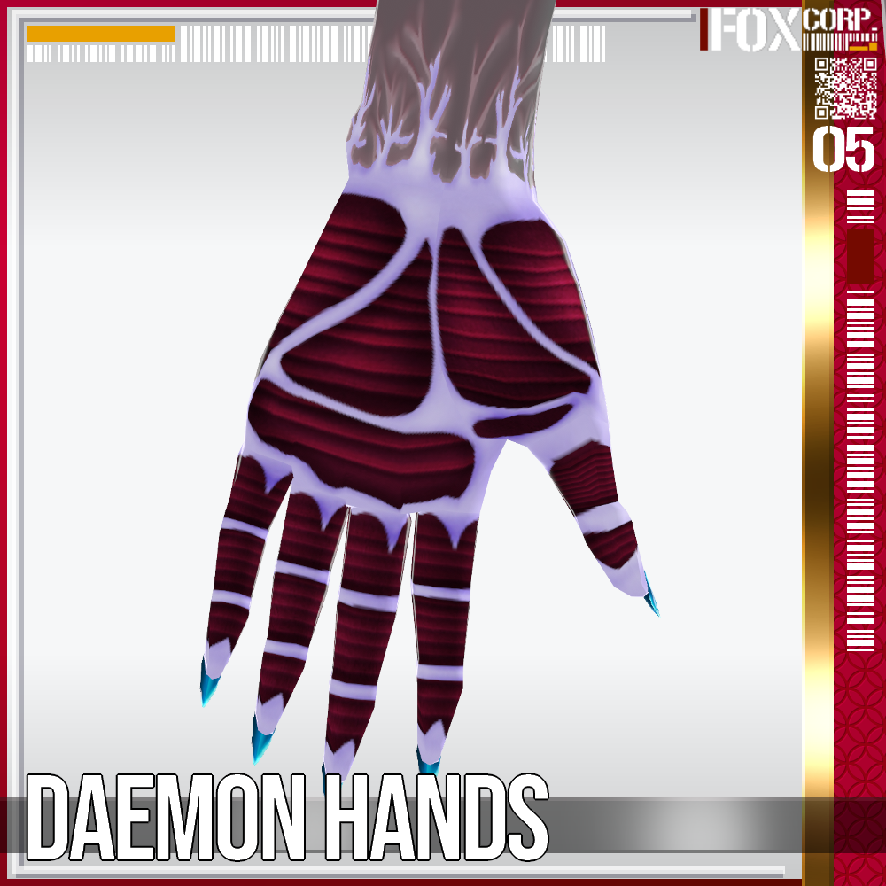 VRoid用 色調設定可能 鬼/悪魔の手 - Daemon Hands - Fox Corp. - BOOTH