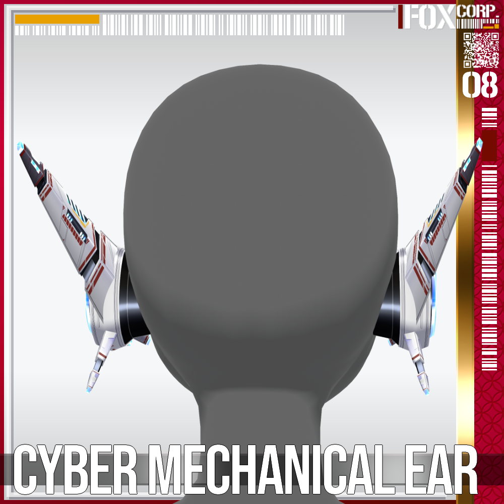 【光る！】VRoid用 9*6色展開 サイバーメカ耳/ヘッドギア - Cyber Mechanical Ear/Headgear 9 ...
