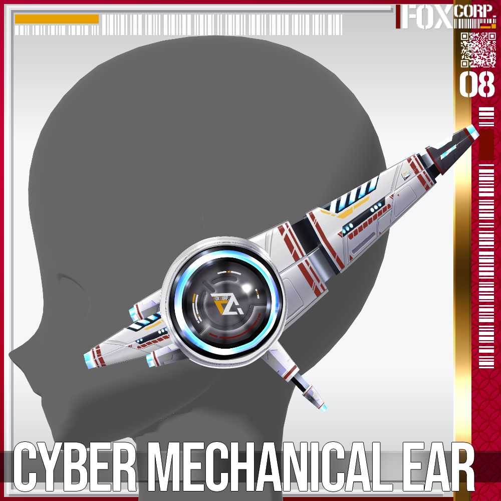 【光る！】VRoid用 9*6色展開 サイバーメカ耳/ヘッドギア - Cyber Mechanical Ear/Headgear 9 ...