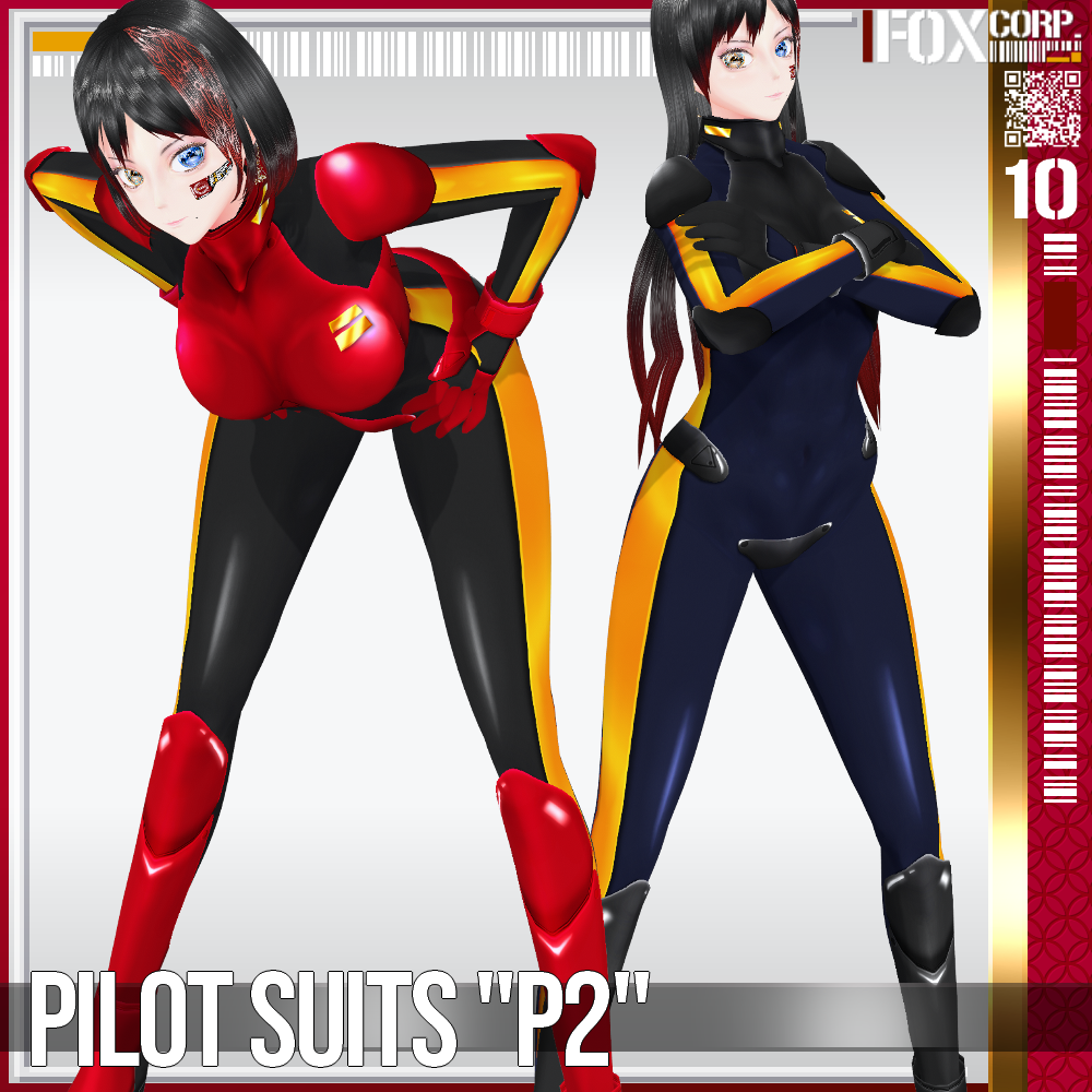 [XWear対応] VRoid用 多色展開 パイロットスーツ "P2" - Pilot Suits "P2" - Fox Corp. - BOOTH