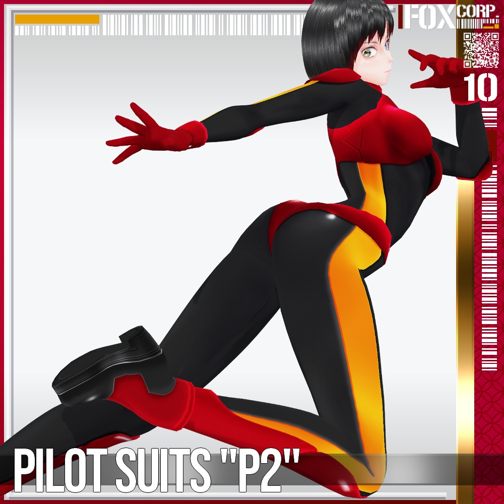 [XWear対応] VRoid用 多色展開 パイロットスーツ "P2" - Pilot Suits "P2" - Fox Corp. - BOOTH