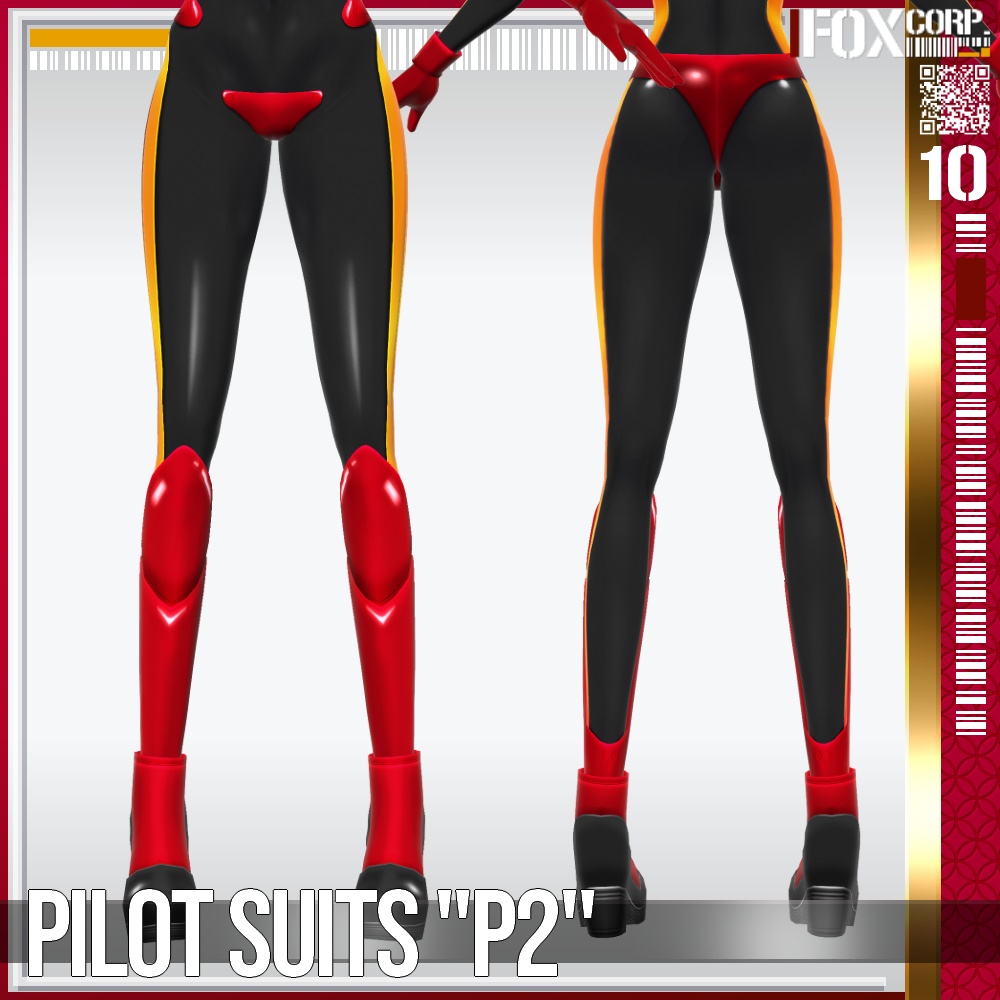 [XWear対応] VRoid用 多色展開 パイロットスーツ "P2" - Pilot Suits "P2" - Fox Corp. - BOOTH