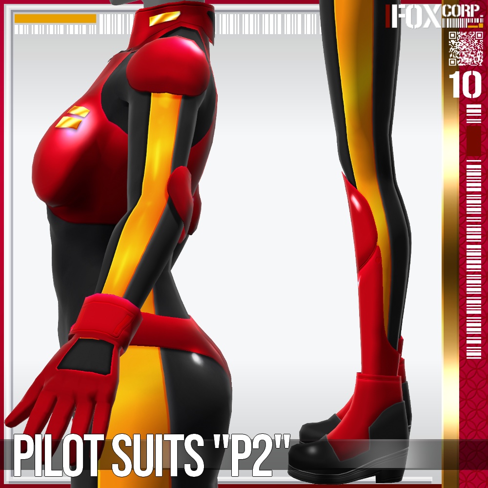 [XWear対応] VRoid用 多色展開 パイロットスーツ "P2" - Pilot Suits "P2" - Fox Corp. - BOOTH
