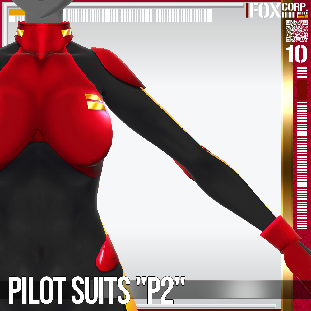 [XWear対応] VRoid用 多色展開 パイロットスーツ "P2" - Pilot Suits "P2" - Fox Corp. - BOOTH