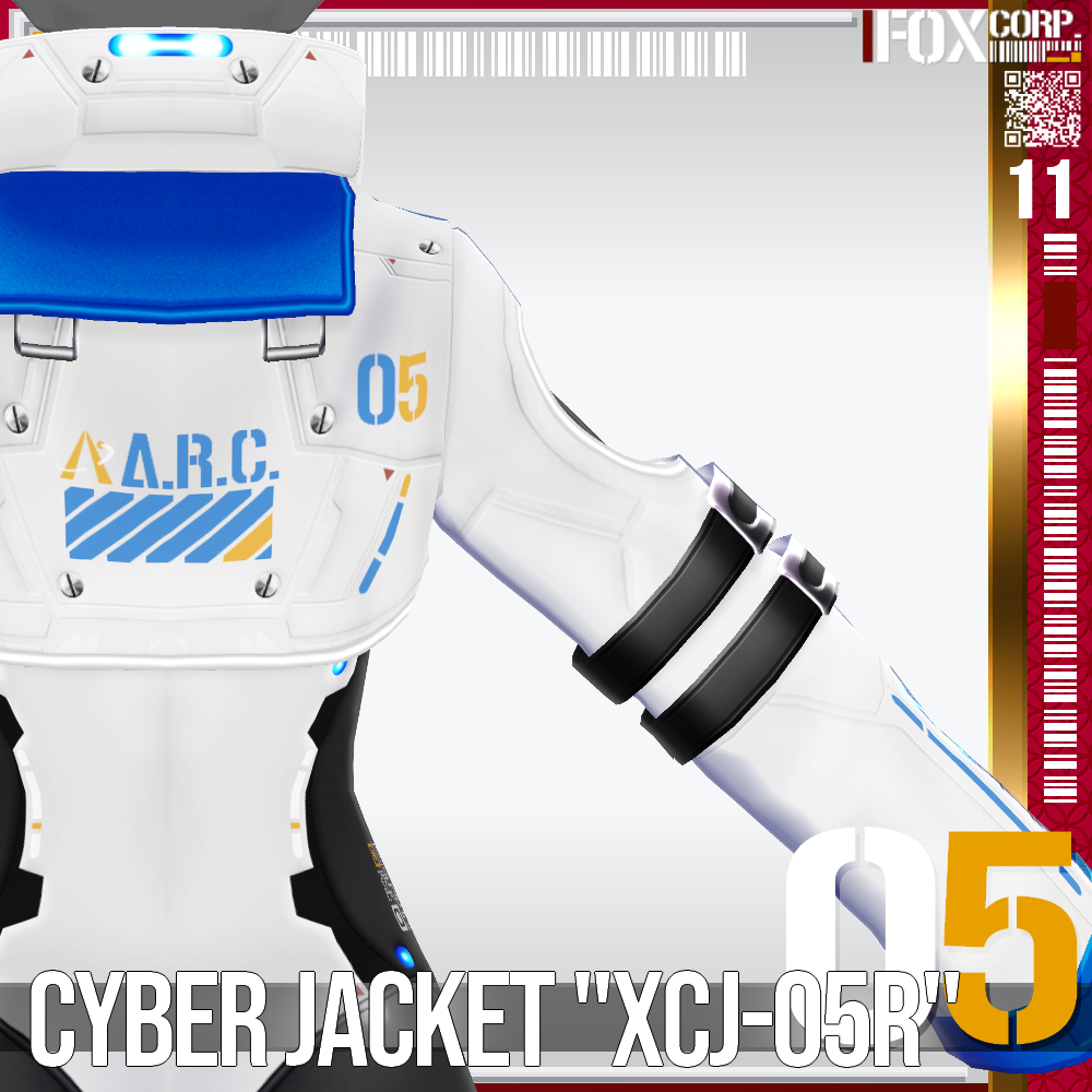 [XWear対応][発光可能] VRoid用 多色展開 サイバージャケット "XCJ-05R" - Cyber Jacket "XCJ-05R ...