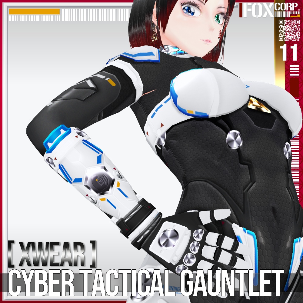 [XWear対応][発光可能] VRoid用 多色展開 サイバータクティカルガントレット - Cyber Tactical Gauntlet ...
