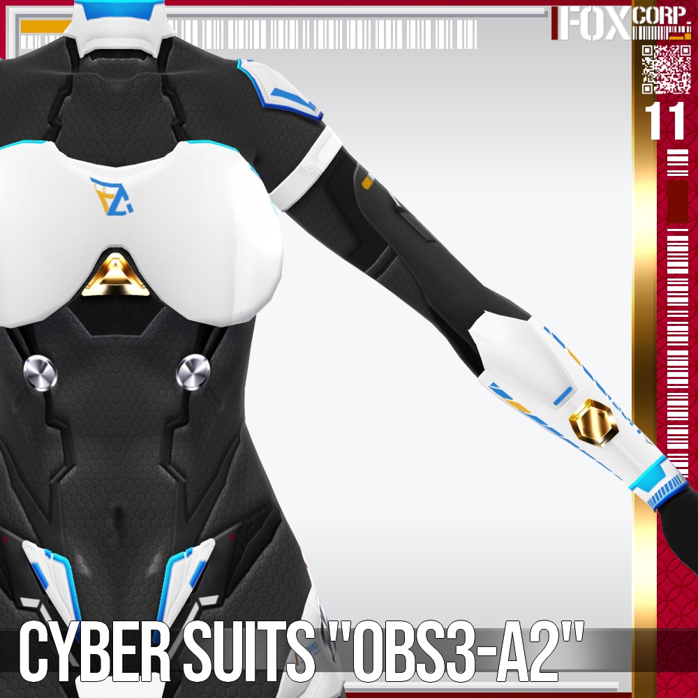 [XWear対応] VRoid用 多色展開 第四世代サイバースーツ "OBS3-A2" - Cyber Suits 4th Gen. "OBS3-A2" - Fox Corp. - BOOTH