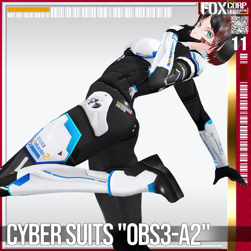 [XWear対応] VRoid用 多色展開 第四世代サイバースーツ "OBS3-A2" - Cyber Suits 4th Gen. "OBS3-A2" - Fox Corp. - BOOTH