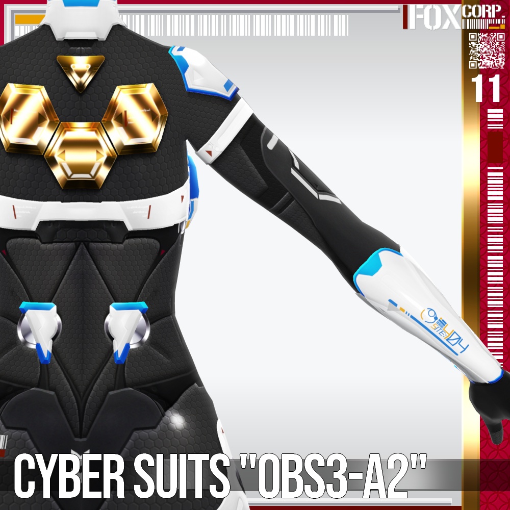 [XWear対応] VRoid用 多色展開 第四世代サイバースーツ "OBS3-A2" - Cyber Suits 4th Gen. "OBS3-A2" - Fox Corp. - BOOTH