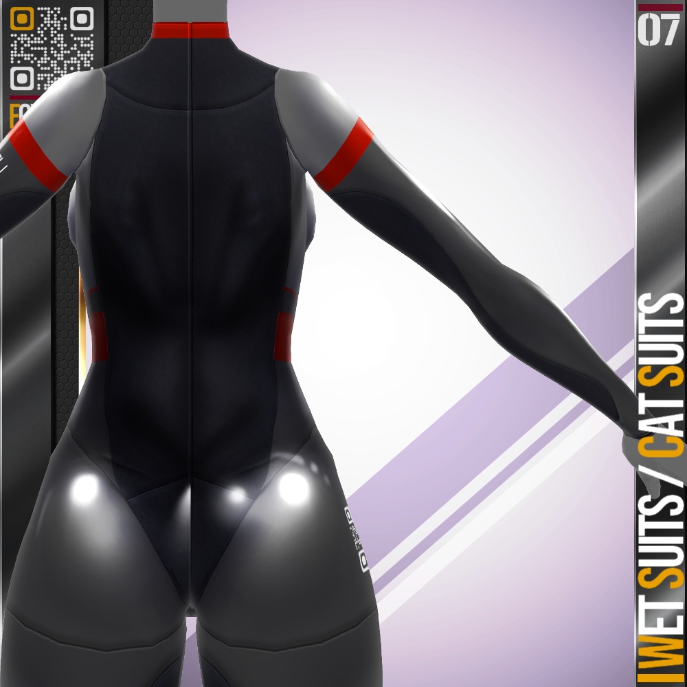[XWear対応] VRoid用 12色+1 展開 ウェットスーツ / キャットスーツ - Wet Suits / Cat Suits 12+1 Colors - Fox Corp. - BOOTH