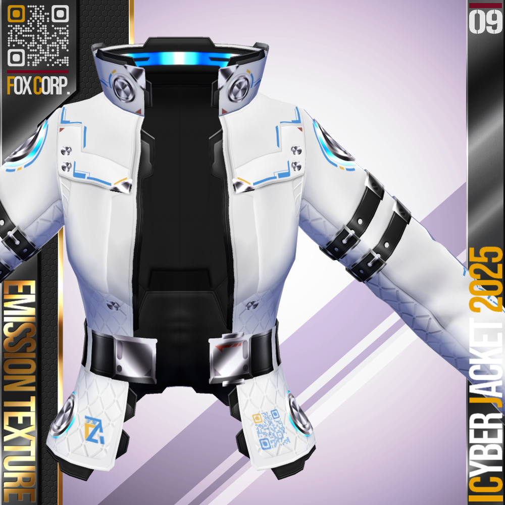 [XWear対応] [発光可能] VRoid用 多色展開 サイバージャケット 2025 - Cyber Jacket 2025 - Fox ...